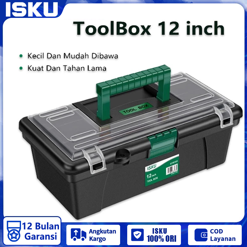 Jual ISKU Tool Box Mini 12 Inch Kotak Perkakas Kecil (30*14*12cm)/Kotak ...