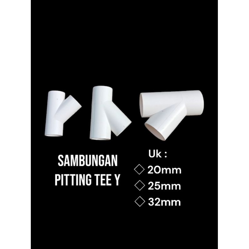Jual SAMBUNGAN PITTING TEE Y 45 PIPA PVC | Shopee Indonesia