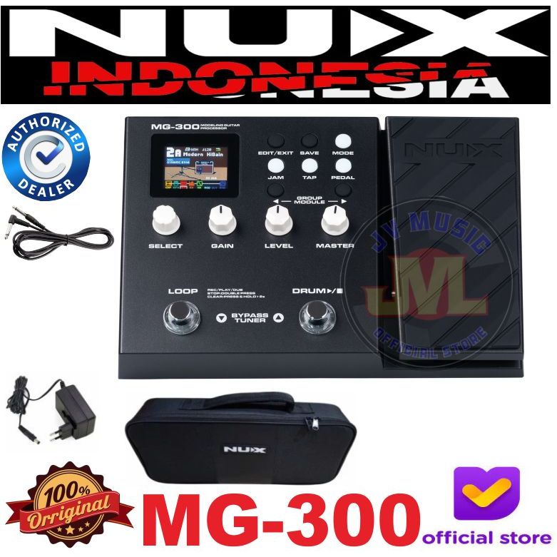 Jual Nux MG300 Amp Modeling dan Multi Efek Gitar Nux MG-300 | Shopee ...