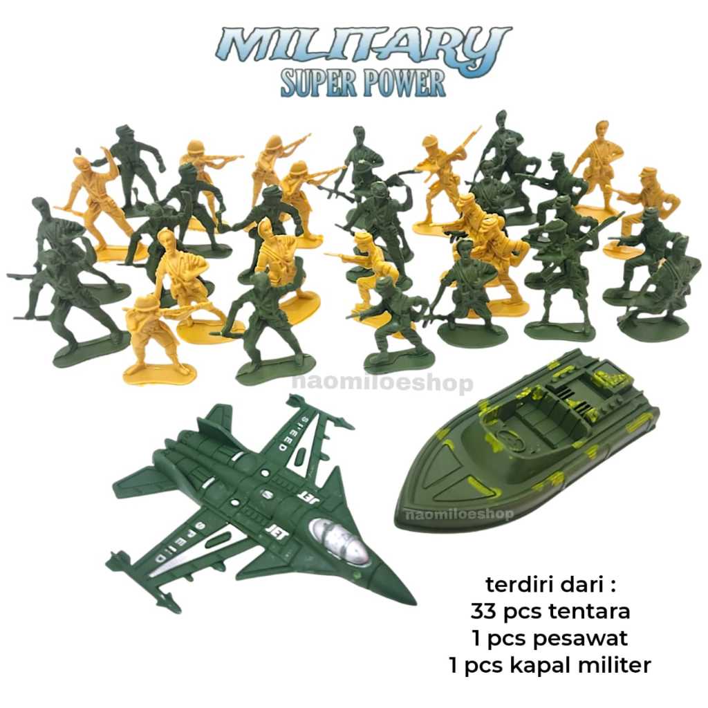 Jual figurin tentara + pesawat tempur /perahu army military super power army Mainan Tentara Yang ...