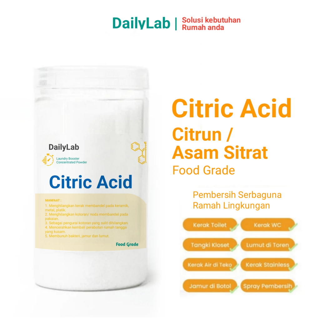 Jual Citrun Acid - Asam Sitrat Food Grade Serbuk Ajaib Pembersih ...