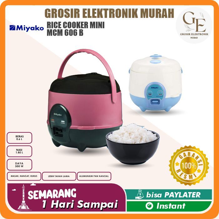Jual Miyako Rice Cooker Mini 0,6 Liter MCM 606 Magic Com Mini Miyako ...