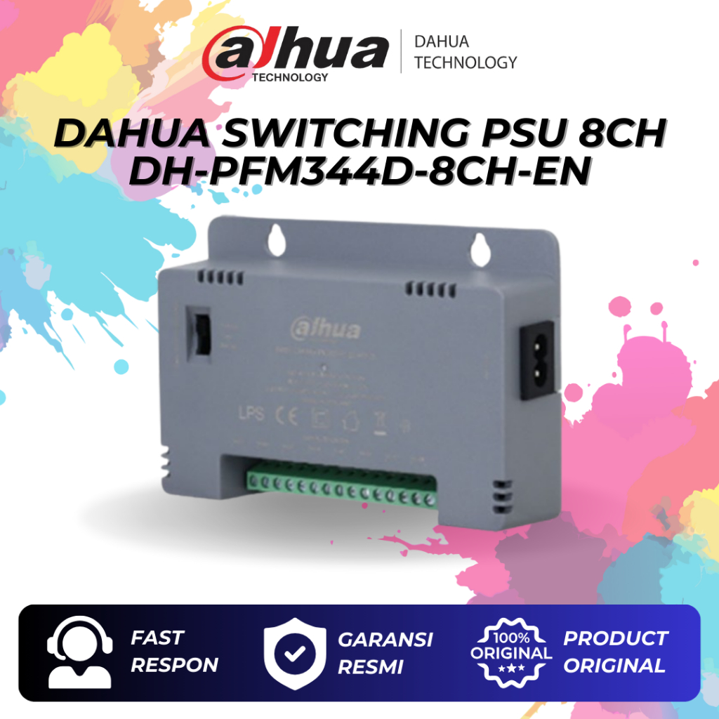 Jual DAHUA PFM344D-8CH-EN 8 PORT POWER SUPPLY PSU SWITCHING 12V/1A ANALOG CCTV KAMERA - GARANSI ...