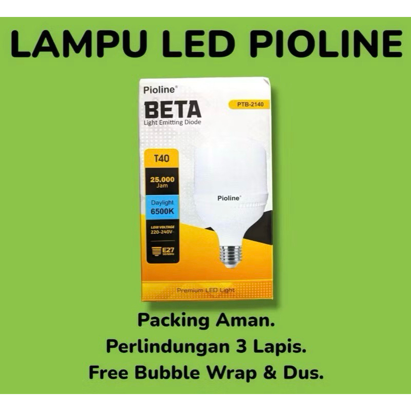 Jual Pioline Beta Lampu LED T40 25.000 Jam Lampu Piolin Led T40 T30 T20 ...