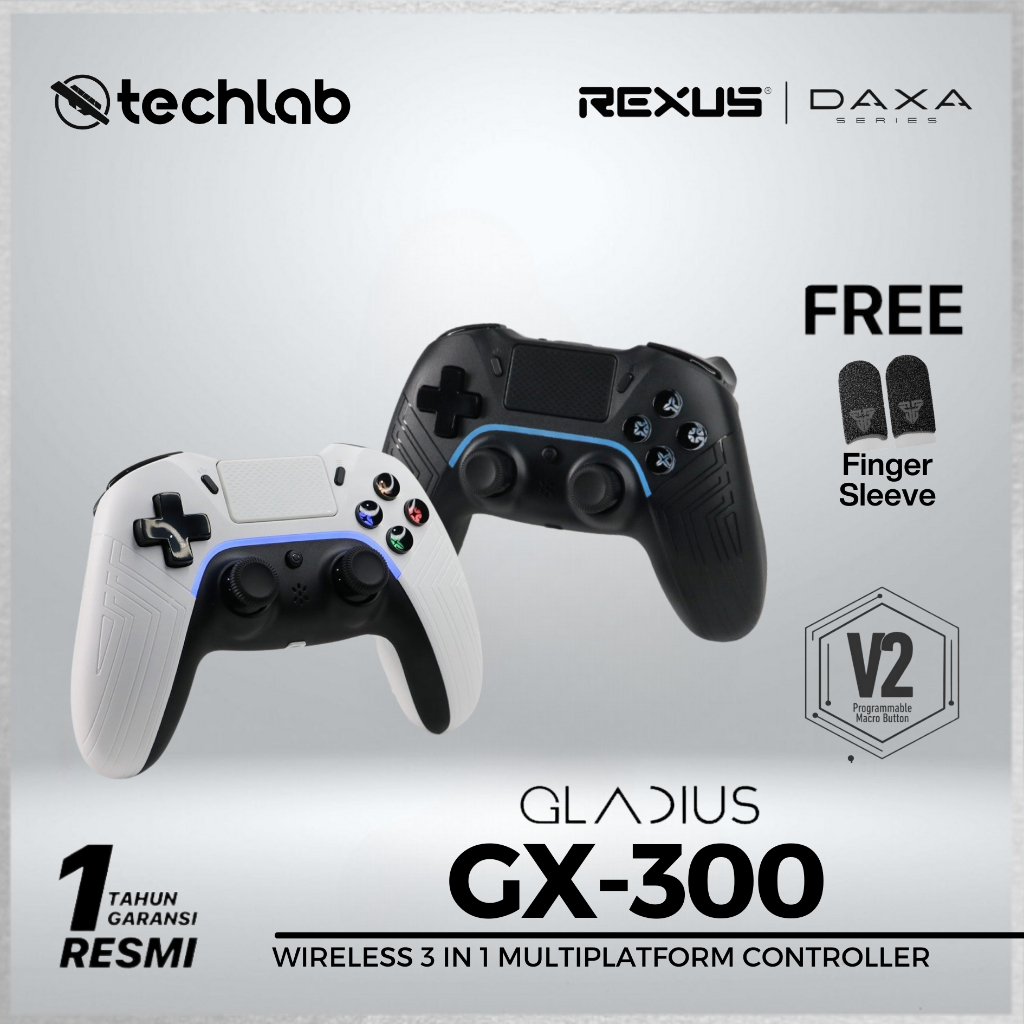 Jual Rexus GX300 / GX-300 V2 Hall Effect Wireless Bluetooth Gamepad ...
