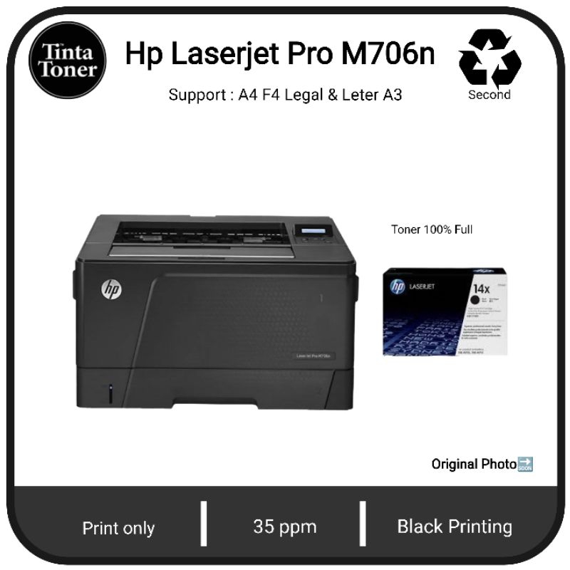 Jual HP Laserjet Pro M706n A4 F4 Legal & Letter A3 | Shopee Indonesia