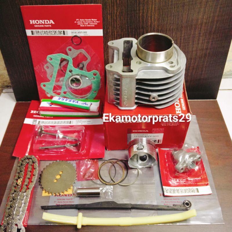 Jual Paket Blok Seher KVY Cylinder Isi komplit 8 item Honda Beat lama karbu, Scoopy karbu, Spacy ...