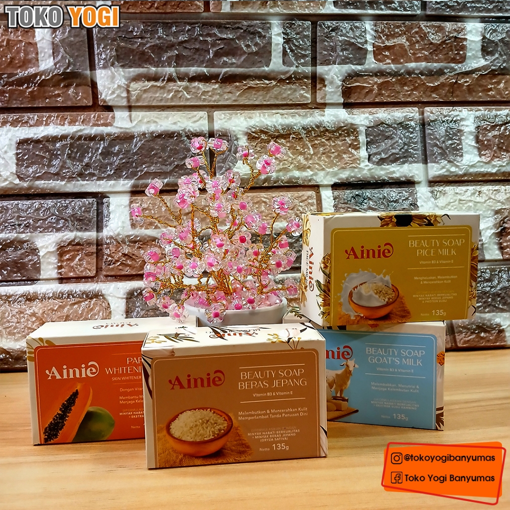Jual AINIE BEAUTY SOAP 135g || BERAS JEPANG, GOAT'S MILK, RICE MILK ...