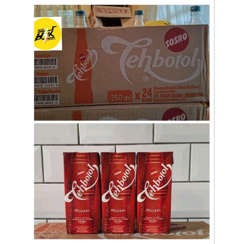 Jual TEH BOTOL KOTAK ISI 250 ML (1 DUS ISI 24 PCS) | Shopee Indonesia
