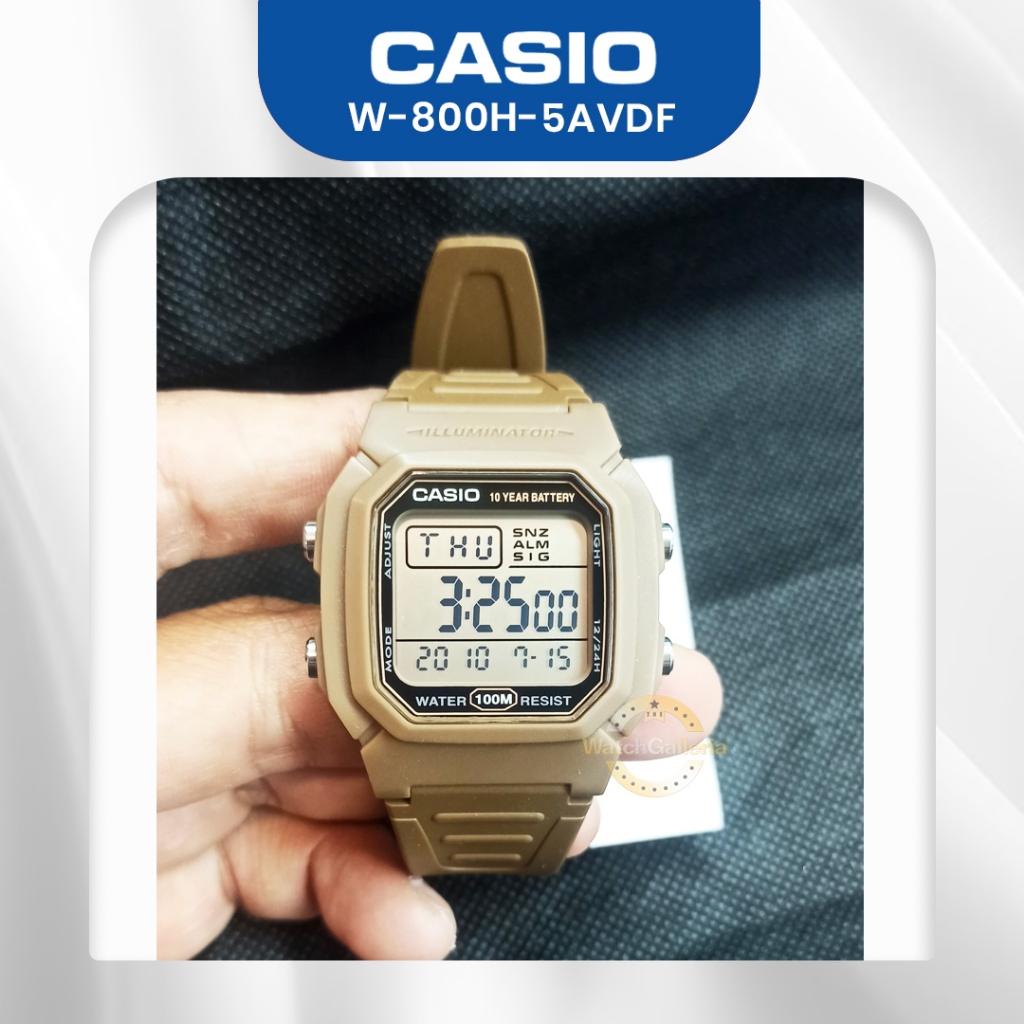 Jual Jam Tangan Casio General W-800H-5AVDF W-800H-5A Original Murah | Shopee Indonesia