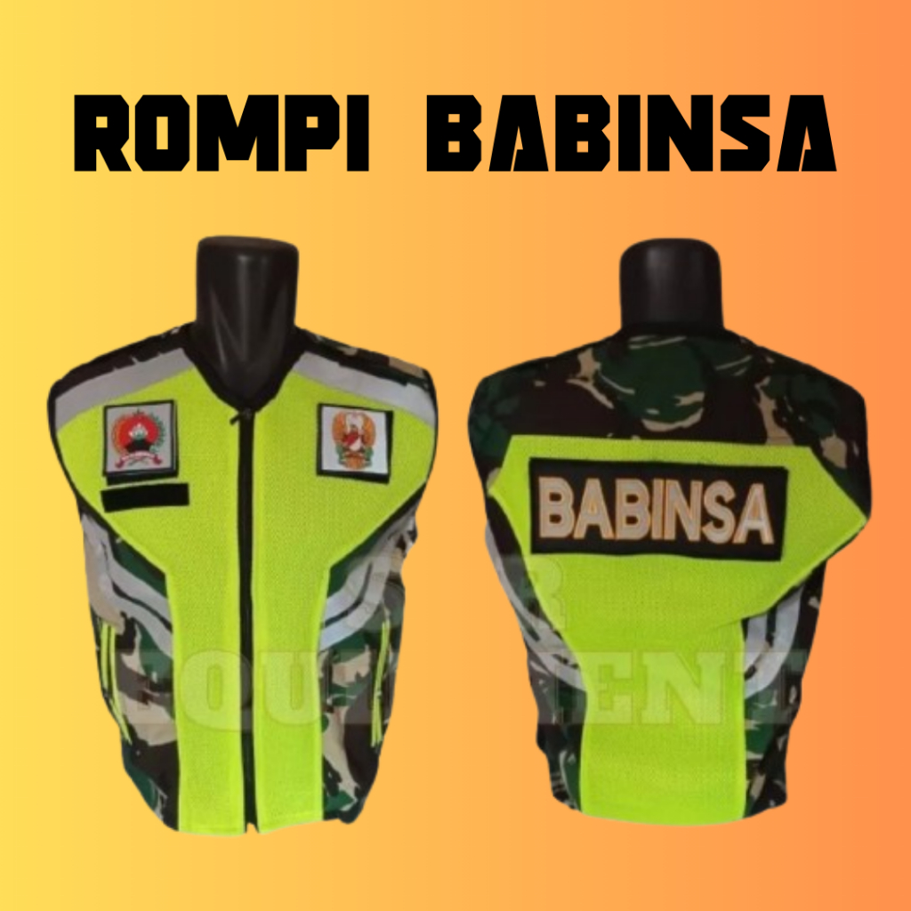 Jual Rompi Babinsa Ukuran XXL Lengkap Logo Depan Belakang Bahan Tebal ...