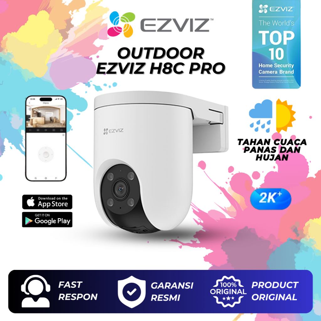 Jual EZVIZ H8C PRO 4MP 2K+ OUTDOOR ANTI AIR NEW EZVIZ H8C SERIES WIFI ...
