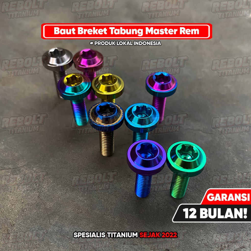 Jual Baut Titanium Breket Tabung Master Rem Drat 10 Probolt REBOLT ...