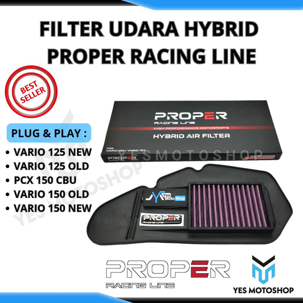 Jual FILTER UDARA PROPER RACING LINE VARIO 125 VARIO 150 PCX ADV NMAX ...