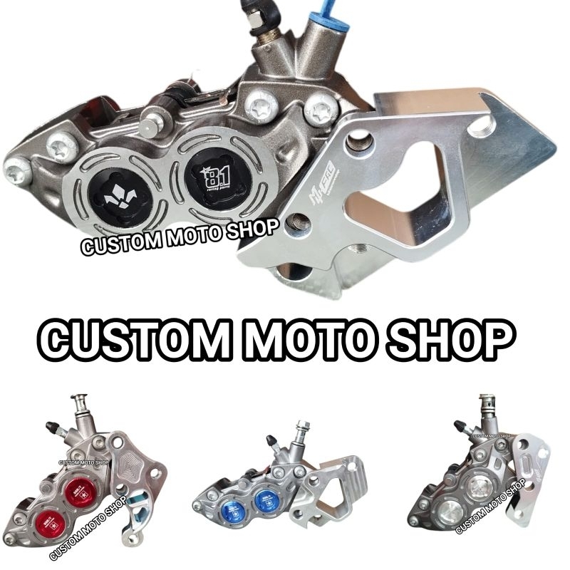 Jual AXIAL 4 PISTON KALIPER BIG POT PLUS breket DEPAN pnp NINJA VIXION NMAX AEROX JUPITER Z MX ...