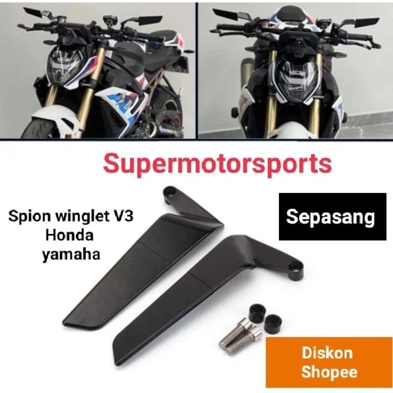 Jual Spion winglet V3 Model Ducati Spion Variasi New NMAX Aerox Genio ...