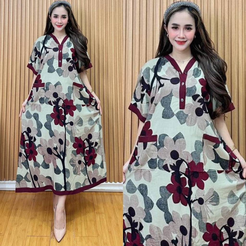 Jual DASTER PIYAMA FLOWER LD 120CM BARU KIMONO KANCING BAHAN RAYON ...