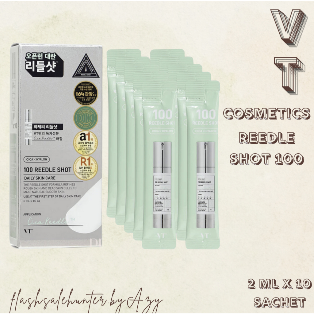 Jual VT Cosmetics Reedle Shot 100 serum 2 ml x 10 EA sachet centella ...