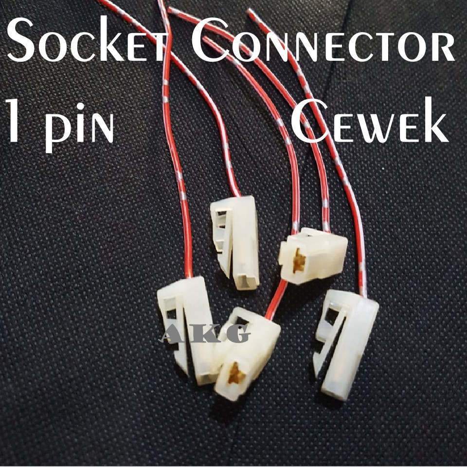 Jual [1 pin] SOKET SOCKET KONEKTOR BAHAN NYLON (TERMASUK SKUN DAN KABEL ...
