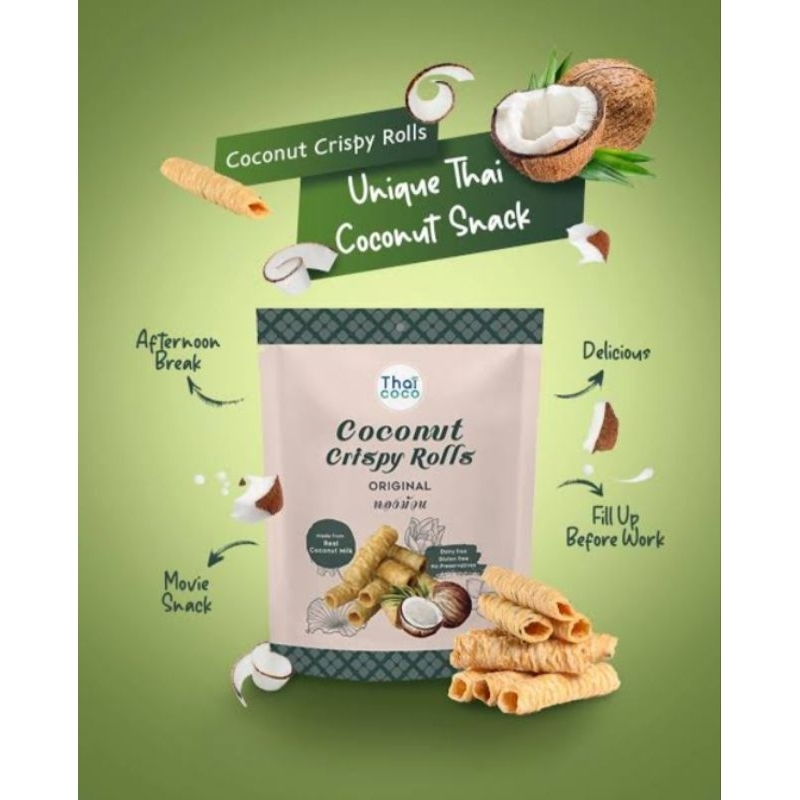 Jual THAI COCO COCONUT CRISPY ROLLS ORIGINAL | Shopee Indonesia