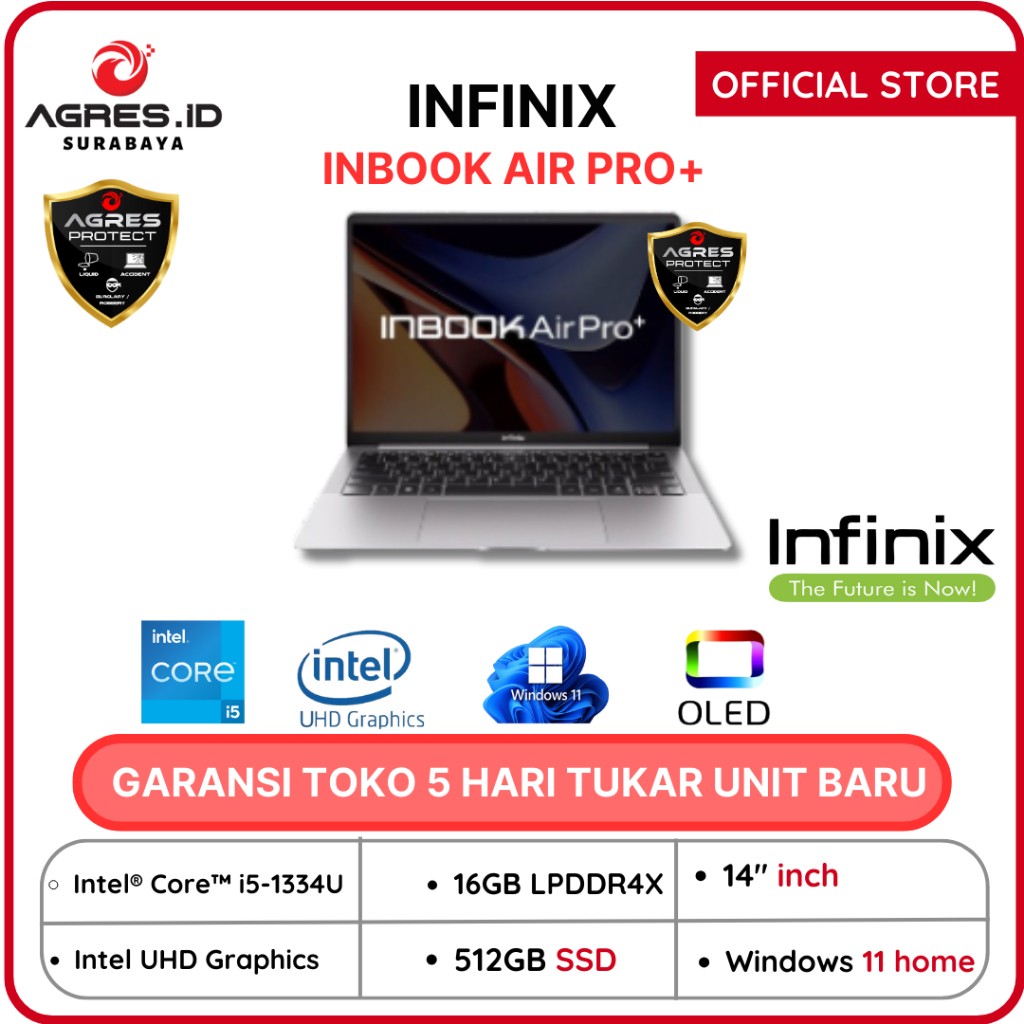 Jual INFINIX INBOOK AIR PRO+ OLED I5 1334U 16gb 512gb Windows11 14.0 2 ...
