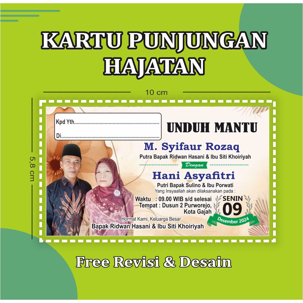 Jual KARTU PUNJUNGAN HAJATAN PERNIKAHAN/KHITANAN TERMURAH | Shopee ...