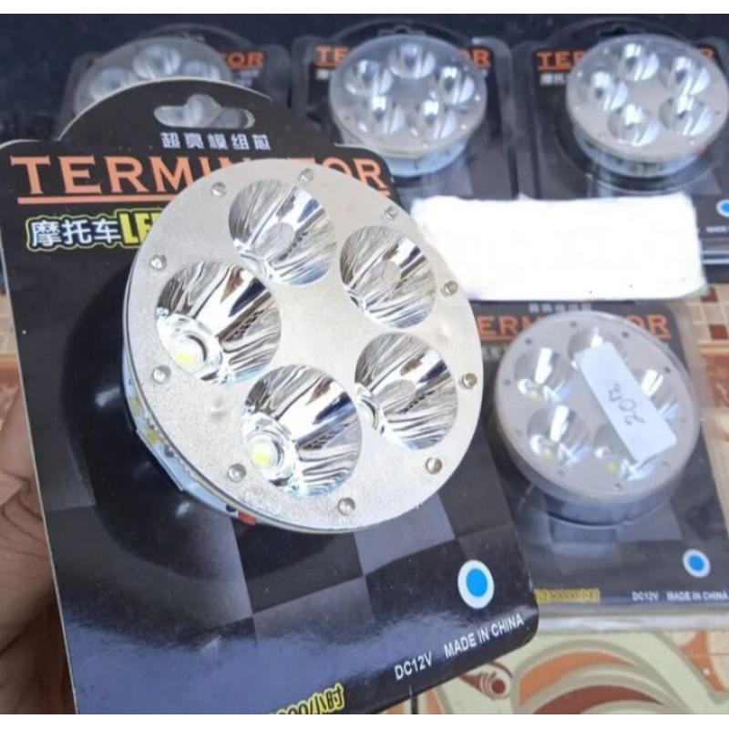 Jual Lampu LED sorot tembak 5 mata original Terminator universal all ...