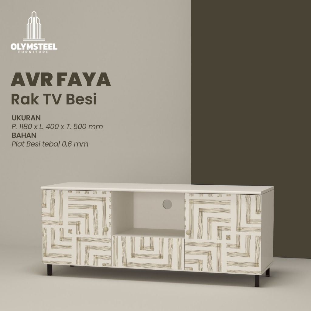 Jual MEJA TV BESI AVR 120 CM RAK TV BESI MINIMALIS MODERN OLYMSTEEL ...