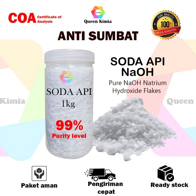 Jual Soda Api 1kg / Caustic Soda / NaOH / Soda Api 1kg Murah | Shopee ...