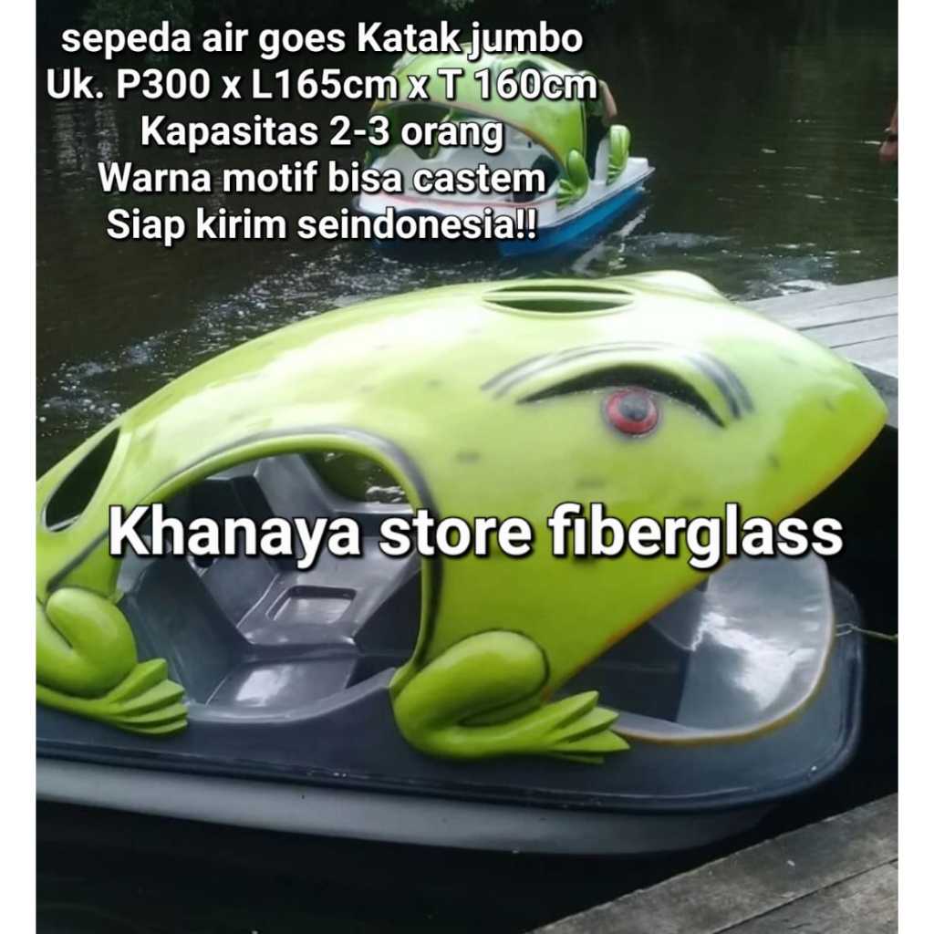 Jual Perahu katak/kodok,sepeda air goes karakter katak jumbo,perahu ...