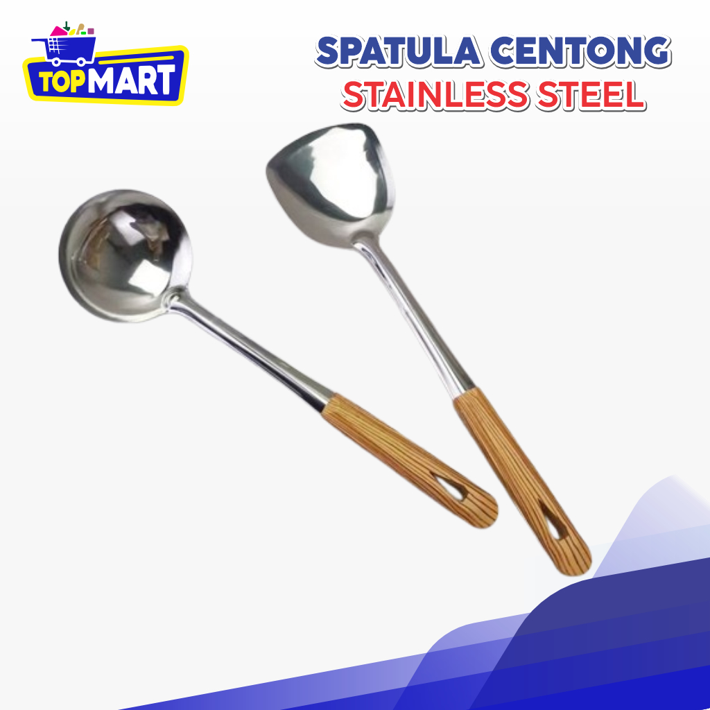 Jual TOPMART - Sodet Stainless Steel Spatula Penggorengan Centong Sayur ...