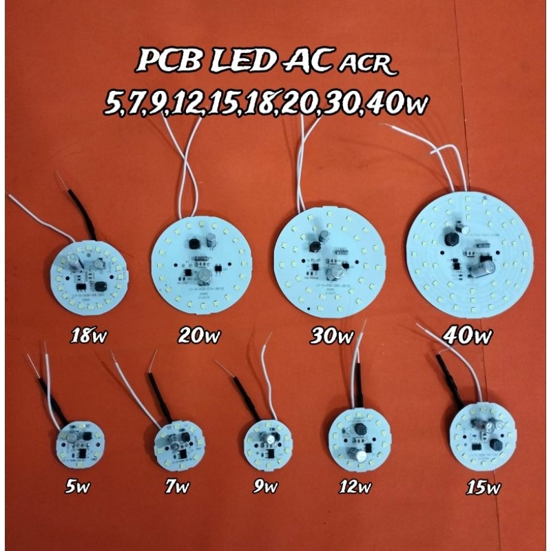 Jual PCB LED ac acr 5,7,9,12,15,18,20,30,40w | Shopee Indonesia