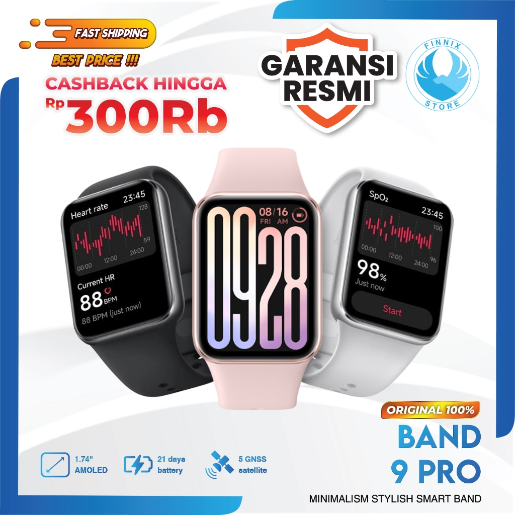 Jual Xiaomi Mi Smartband 9 PRO 1,74" AMOLED display 5ATM - Smart band 9 ...