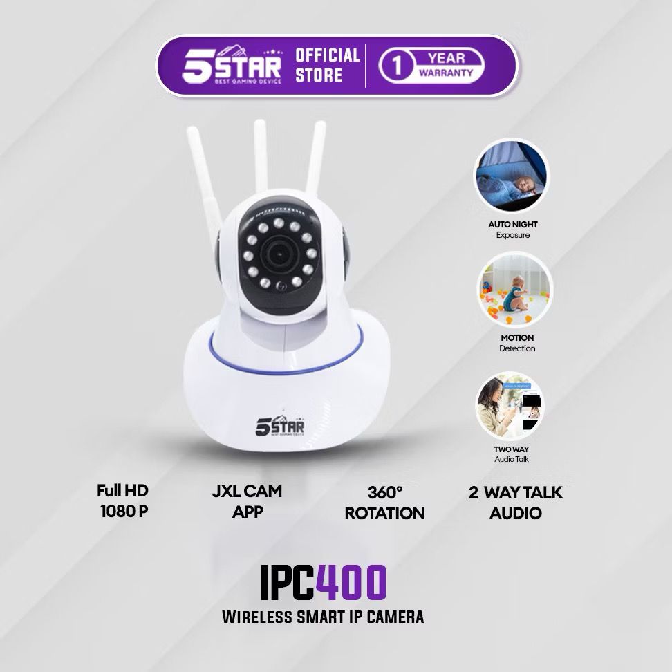 Jual 5Star Camera - IPC400 PRO CCTV Smart WiFi Kmera HP Jarak Juh Full HD PTZ View Autio ...