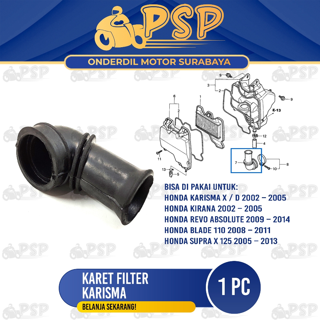 Jual Karet Filter Karisma - Rubber Seat Saringan Udara Hawa CVT Join ...