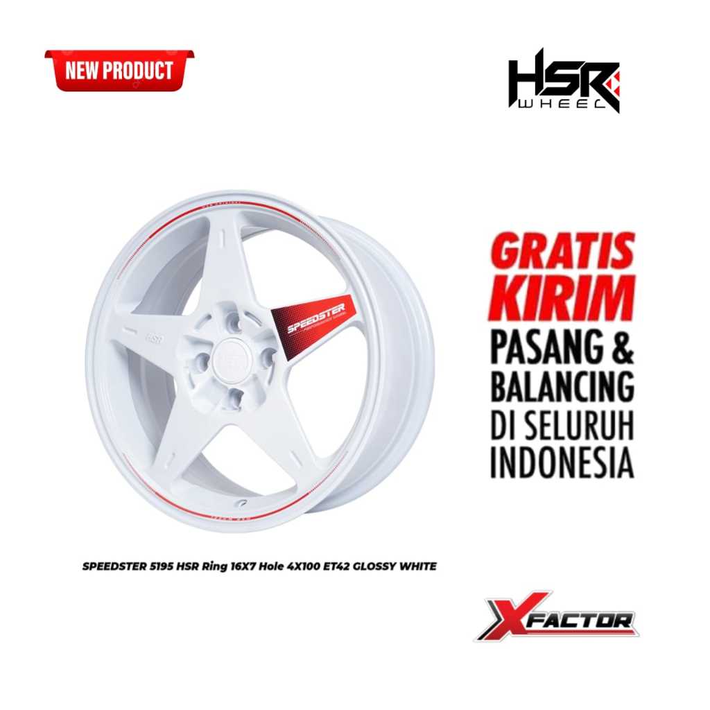 Jual VELG COROLLA R16 VELG HSR RING 16 HSR SPEEDSTER R16X7 H 4X100 ET ...