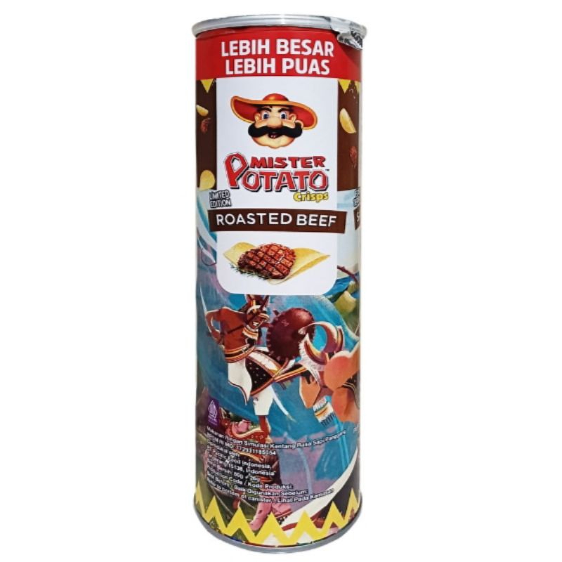 Jual Mister Potato Keripik Kentang Sapi Panggang Kaleng 106 g | Shopee ...