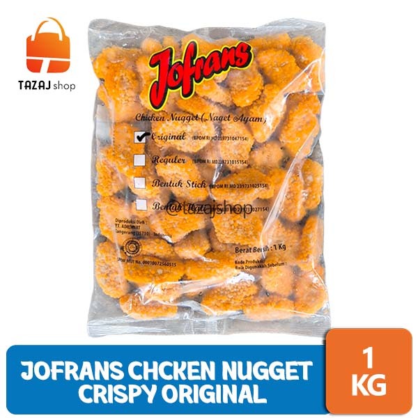 Jual Jofrans Chcken Nugget Crispy Original 1 Kg Naget Ayam | Shopee ...