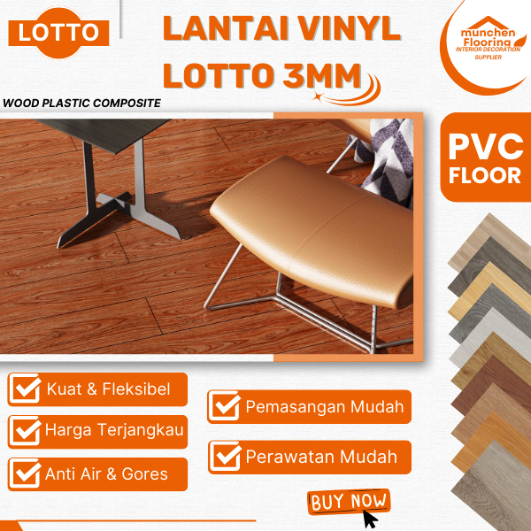 Jual Lantai Vinyl LOTTO Tebal 3mm (1 Box Isi 24 Lembar : 3,34m2) | Shopee Indonesia