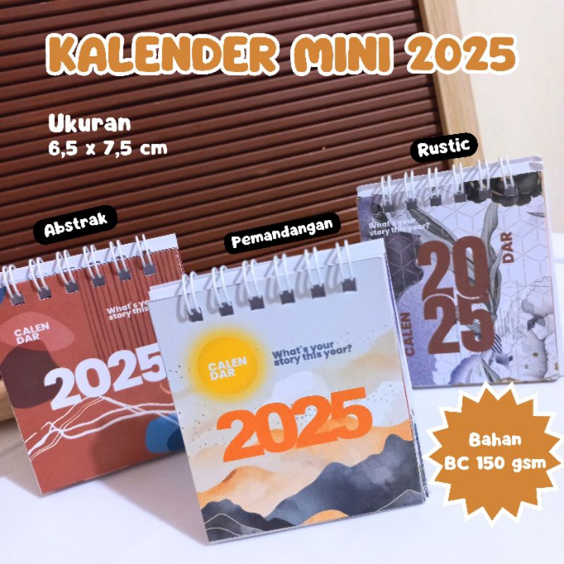 Jual Kalender Mini 2025 | Kalender Meja Mini 6,5 X 7,5 cm | Kalender ...