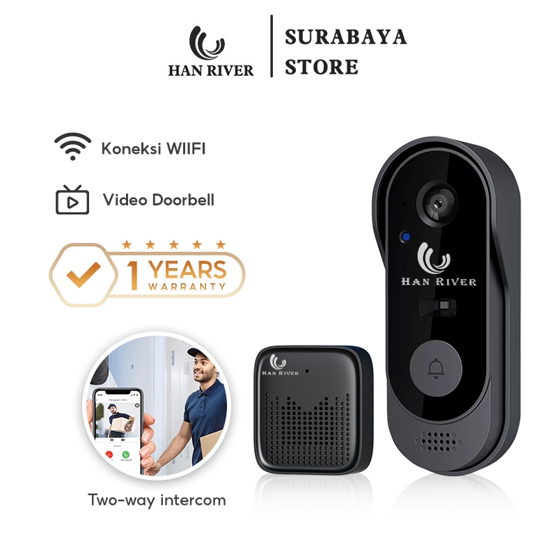 Jual HAN RIVER Bel rumah tanpa Kabel WiFi Video Doorbell Bel Pintu ...