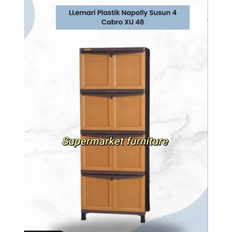 Jual LEMARI PLASIK NAPOLLY 4SUSUN ROTAN CABRO CRS XU 48 /NAPOLLY LEMARI ...