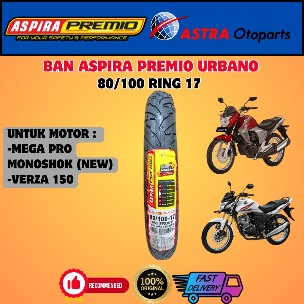 Jual BAN DEPAN MOTOR HONDA VERZA 150 , MEGAPRO NEW MONO ASPIRA PREMIO ...