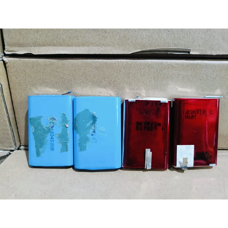 Jual battery prismatik merah/biru kecil liion 3,7volt 1800mah CELL TYPE ...