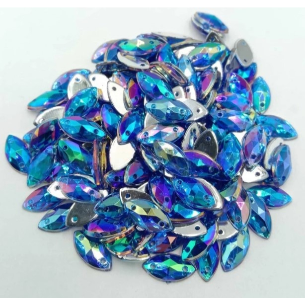 Jual Payet Batu Padi Warna Benhur Pelangi 6 mm (6x12mm) (24 pcs ...