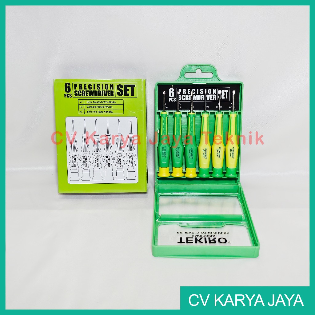 Jual Obeng Jam TEKIRO Set 6 Pcs + Box (SD-PE0937) / Precision ...