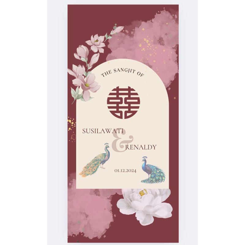 Jual (FREE CUSTOM) undangan sangjit | Shopee Indonesia