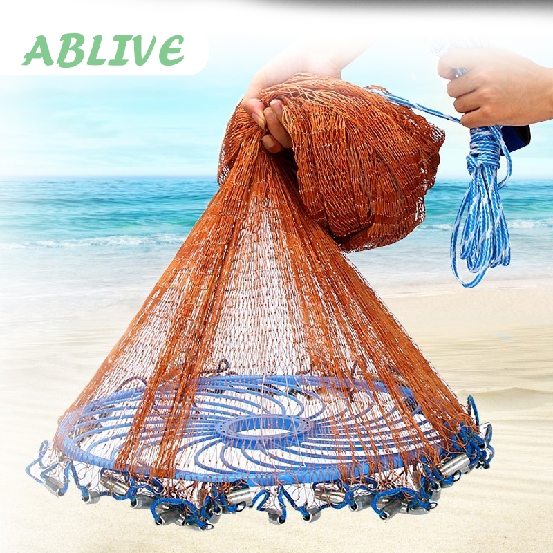 Jual Jala Ikan Lempar Dengan Piring Bulat / Jaring Pancing Ikan Udang ...