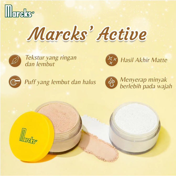 Jual Marcks Active Beauty Powder 20gr - Bedak Tabur | Shopee Indonesia