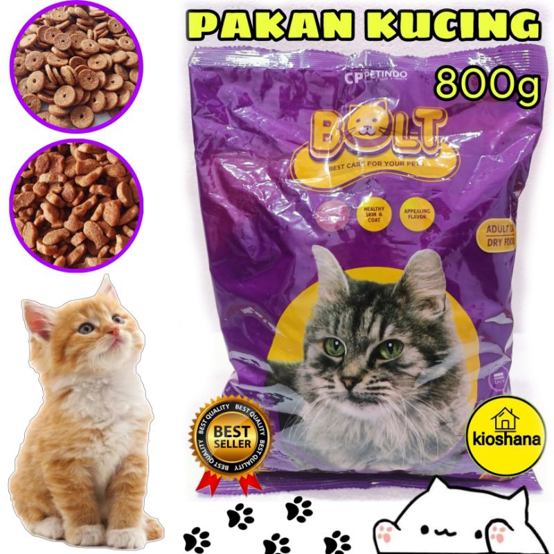 Jual pakan kucing BOLT 800g | Shopee Indonesia